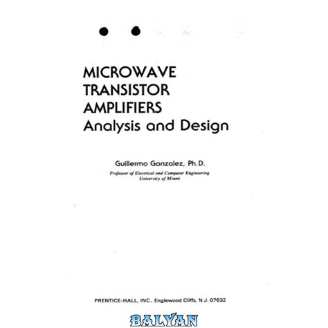 دانلود کتاب Microwave Transistor Amplifiers Analysis And Design بلیان