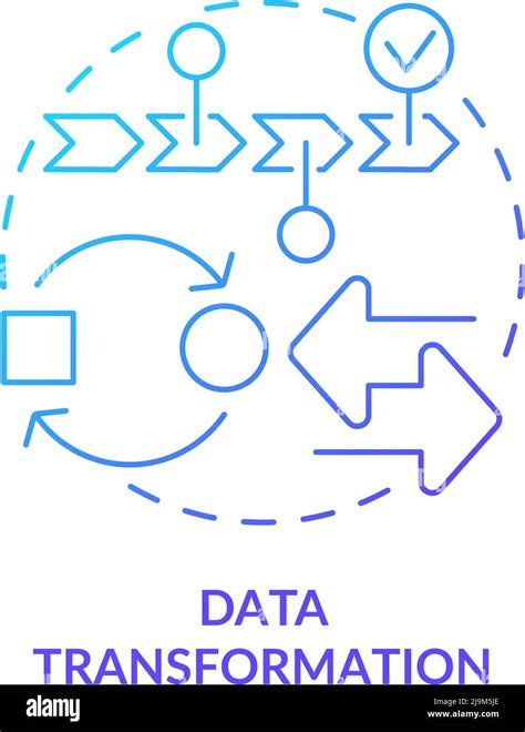 Data Transformation Blue Gradient Concept Icon Stock Vector Image And Art