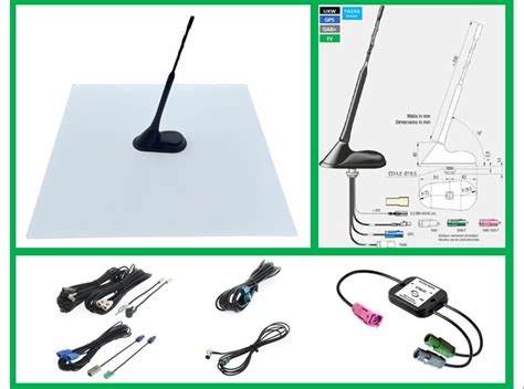 Dietzshop De Antennenset A3 Weiß Ukw Dab Gps Dvb T2 41cm 10m Kabel