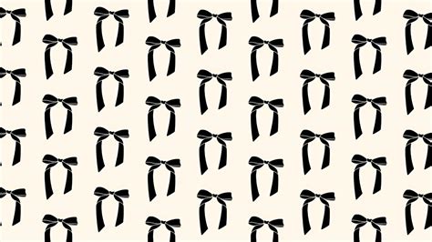 Download Black Bow Pattern Design Wallpaper
