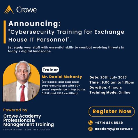 Crowe Uae On Linkedin Cybersecuritytraining Itsecurity