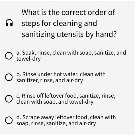 Solved What Is The Correct Order Of Steps For Cleaning And