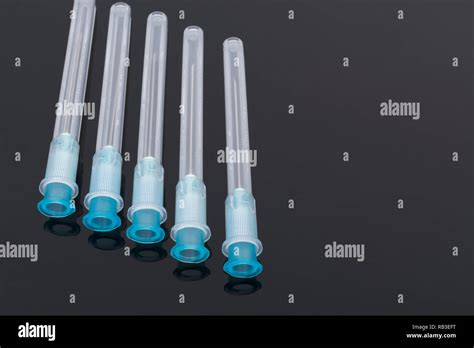 Close Up Of Hypodermic Needles Specifically Bd Microlance Brand Blue