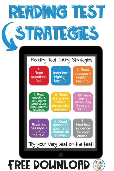 Test Prep Strategies For Reading Fun In Th Grade MORE Test Prep Strategies Reading Test