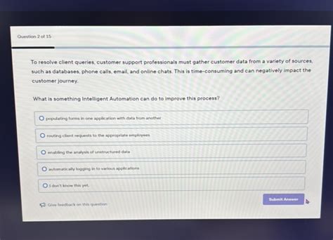 Question 2 Of 15 To Resolve Client Queries StudyX