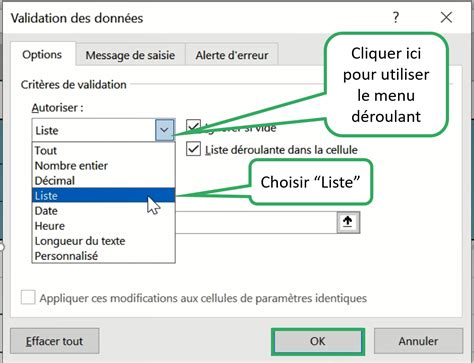 Liste Deroulante