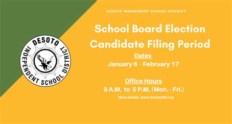 Candidate Filing Period Now Open Desoto Isd