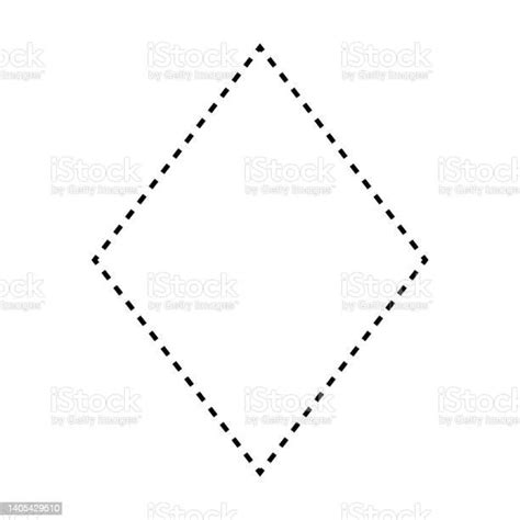 Rhombus 모양 파선 기호 벡터 아이콘 그림 그림에서 창조적 인 그래픽 디자인 Ui 요소 0명에 대한 스톡 벡터 아트 및 기타 이미지 Istock