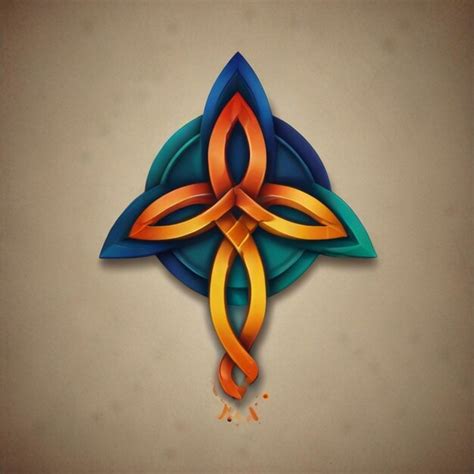 Nudo De La Trinidad S Mbolo De La Triquetra Icono De Oro Ilustraci N