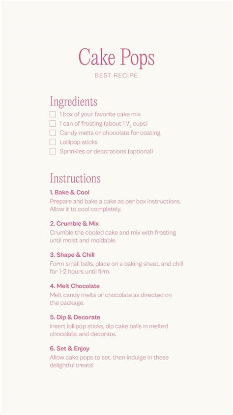 Cake Pops • Best Recipe 🩷💌 Cake Pop Recipe Cake Pop Recipe Easy Baking Recipes