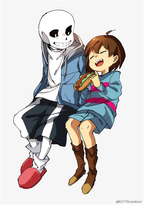 Frisk And Sans Undertale Drawn By Sonokare Danbooru