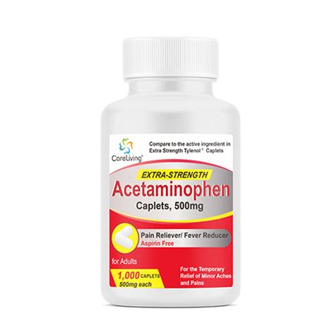 Careliving Acetaminophen Caplets 500mg 1000