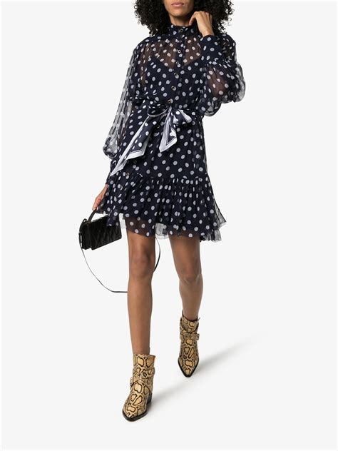 Zimmermann Polka Dot Flared Dress Browns