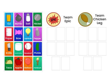 Inanimate Insanity Teams Group Sort