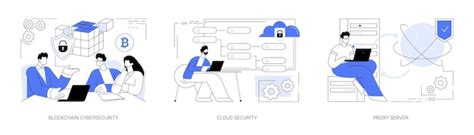 Premium Vector Data Safety Abstract Concept Vector Illustrations