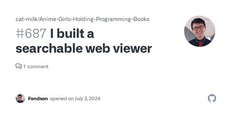 I Built A Searchable Web Viewer · Issue 687 · Cat Milkanime Girls
