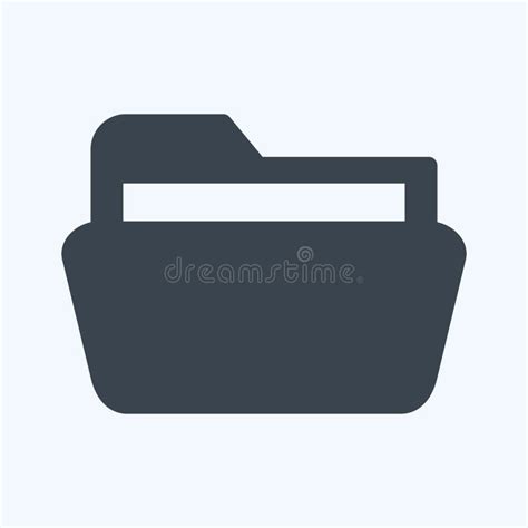 Icon Folder 2 Suitable For Web Interface Symbol Glyph Style Simple Design Editable Design