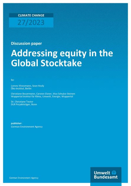 Addressing Equity In The Global Stocktake Umweltbundesamt