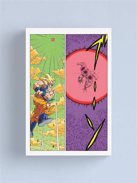 Iconic Ssj Goku Vs Full Power Frieza Battle Manga Page Canvas Print