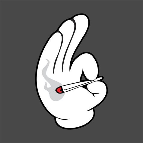 Mickey Mouse Hands Rolling Joint