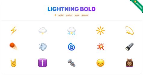 Lightning Bold Emojis ⚡ 🌩️ ⛈️ Meaning Copy And Paste