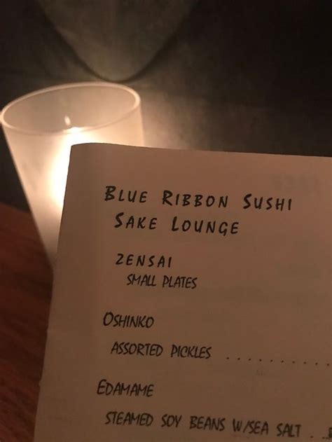 Blue Ribbon Sushi New York City Soho Menu Prices And Restaurant