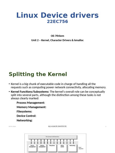 Linux Kernel Device Drivers Overview Pdf Pointer Computer