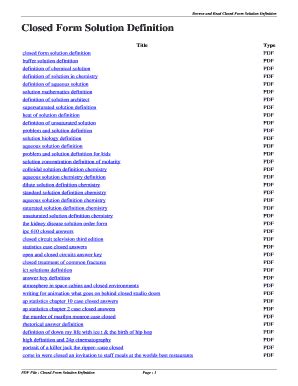 Fillable Online Aljfc Closed Form Solution Definition Closed Form