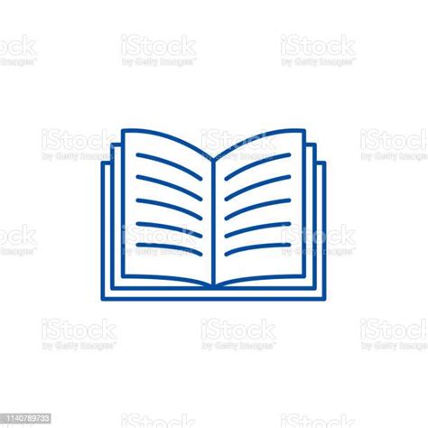 打開圖書行圖示概念打開書平面向量符號 標誌 輪廓例證向量圖形及更多手冊圖片 手冊 圖示 符號 Istock