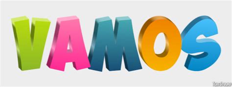 Vamos Efecto de texto y diseño de logotipos Palabra