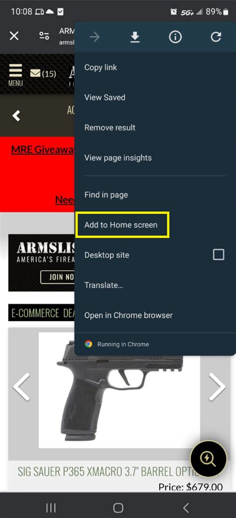 Armslist Add The Armslist App To Your Home Screen