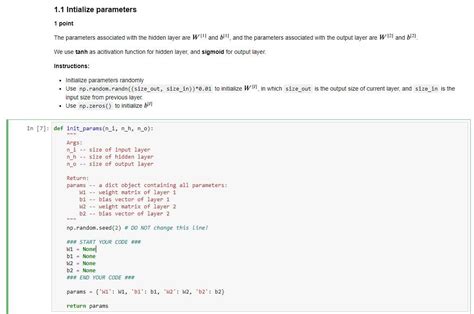 Solved Intialize Parameters Point The Parameters Chegg