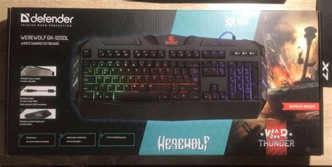 Клавиатура Defender Werewolf GK-120DL USB, RGB, Black (45120) — купить ...