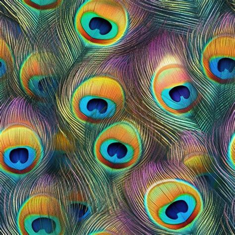 Premium Ai Image Peacock Feathers Pattern