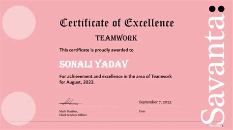 Sonali Yadav On Linkedin Certificate Excellenceaward Teamwork