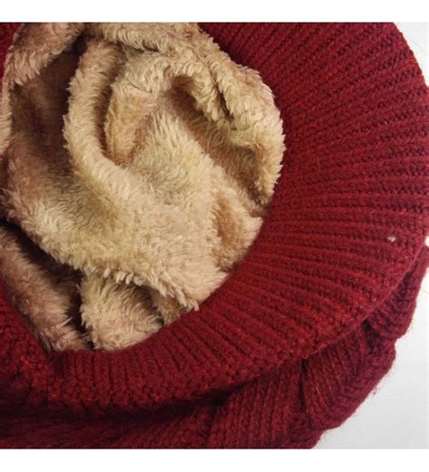 Women Winter Warm Knit Hat Wool Snow Ski Caps With Visor Wine Co12nyep2of