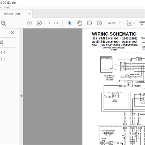Bobcat 331 Wiring Schematic Bobcat 331 Excavator Manual Serv