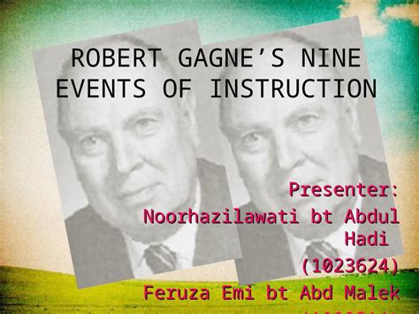 Ppt Robert Gagnes Nine Events Of Instruction Dokumentips