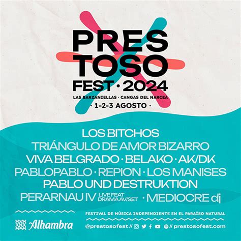 Prestoso Fest Suma A Los Bitchos Pablo Und Destruktion Y Más Muzikalia
