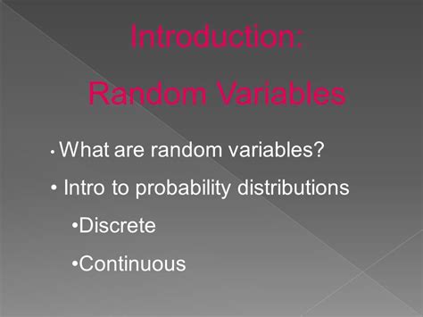 Introduction Random Variables What Are Random Variables Intro To