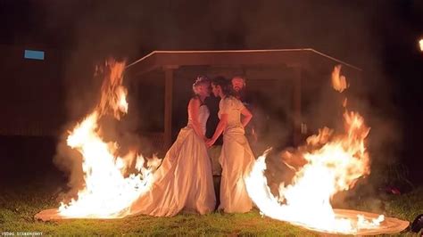 Brides Set Gowns On Fire In Stunning Ceremony
