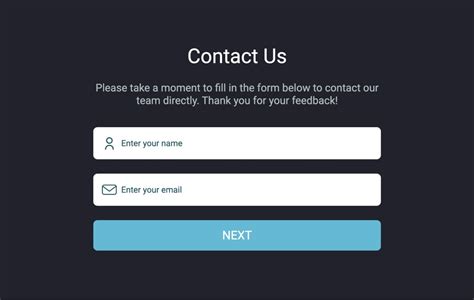 Basic Contact Form Template Visme