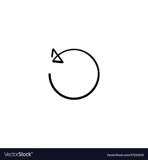 Refresh Line Style Icon Design Royalty Free Vector Image