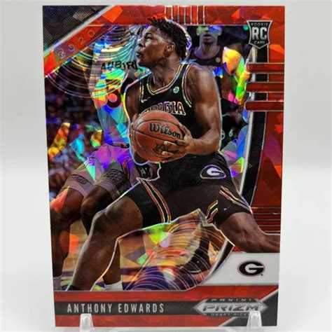 ANTHONY EDWARDS 2020 Panini Prizm Draft Picks Red Ice RC Rookie 1 EUR