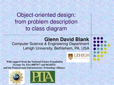 Ppt Object Oriented Design From Problem Description To Class Diagram