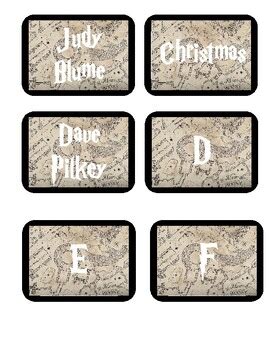 Harry Potter Themed Library Labels By Magical Memories By Leighanne