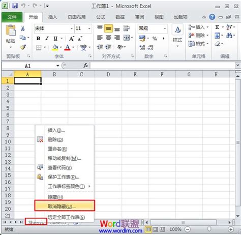 在excel2010中如何隐藏显示工作表 站长资讯中心