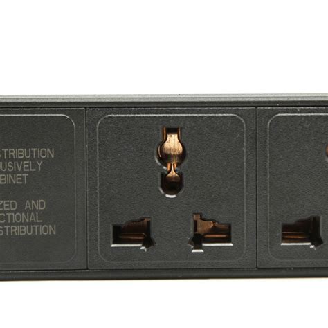 1U 10A 2 Unit Universal Socket PDU Network Cabinet Vicedeal