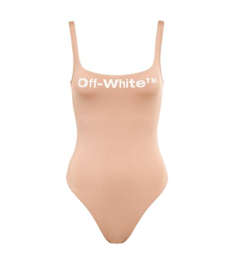 Off White Logo Swimsuit Off White