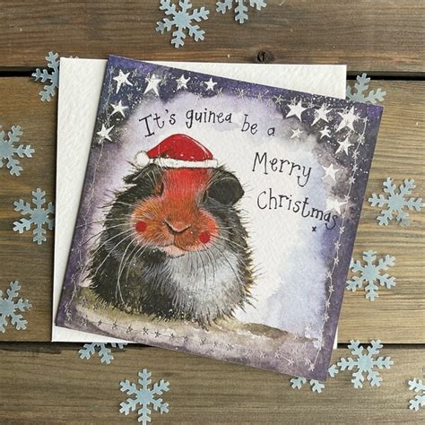 Christmas Cards Guinea Pig Etsy UK